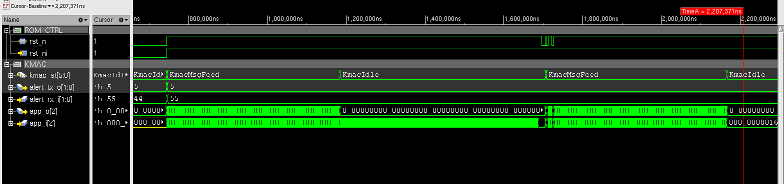 [kmac] ROM_CTRL reset glitch alert not working? · Issue #10724 · lowRISC/opentitan · GitHub