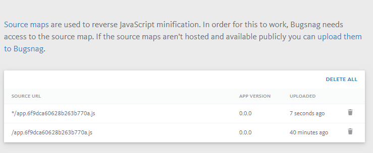 Cannot get sourcemaps to work for uploaded files · Issue #5 · bugsnag/webpack-bugsnag-plugins ...