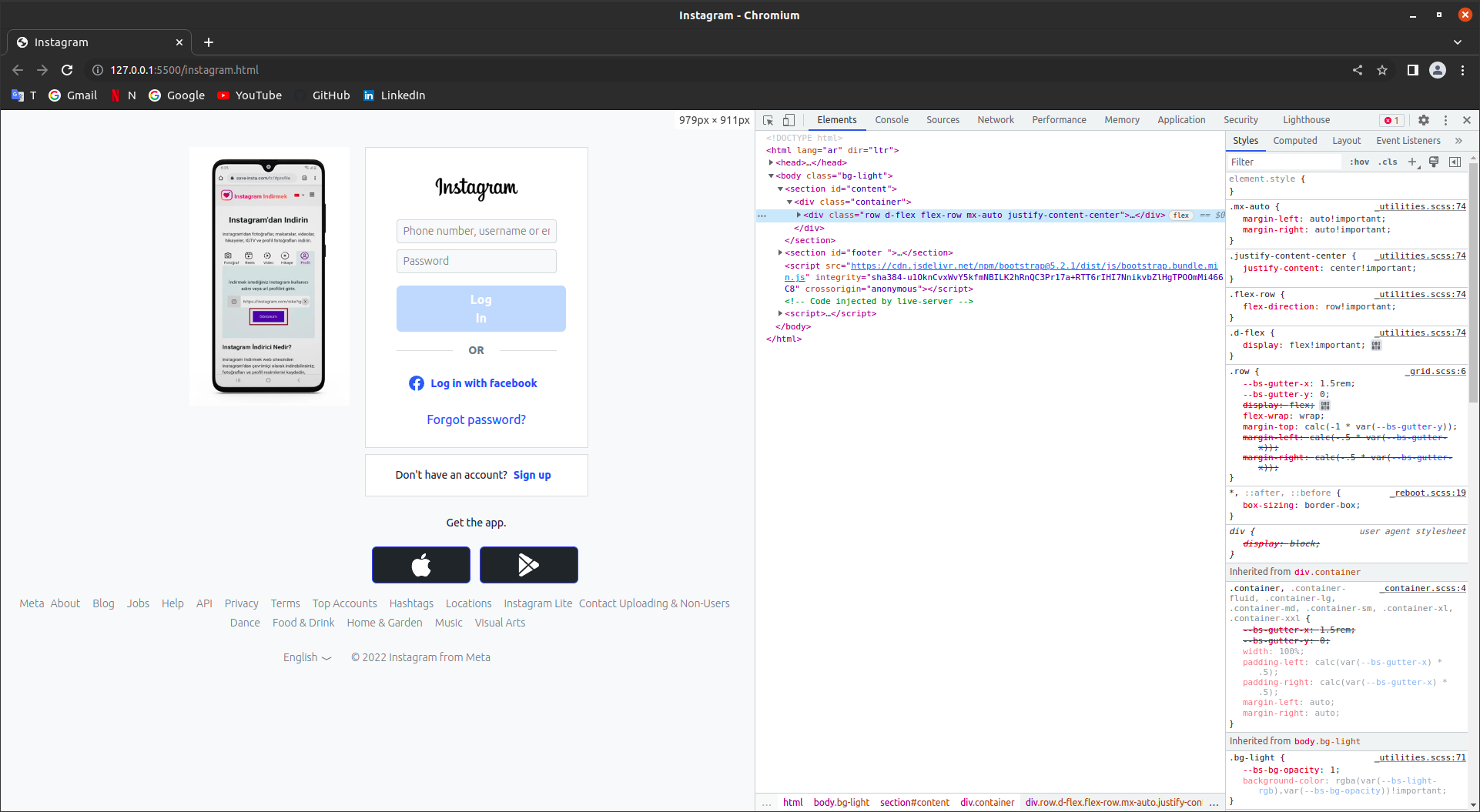 GitHub - zehrabekar/instagram_login_page: Responsive Design