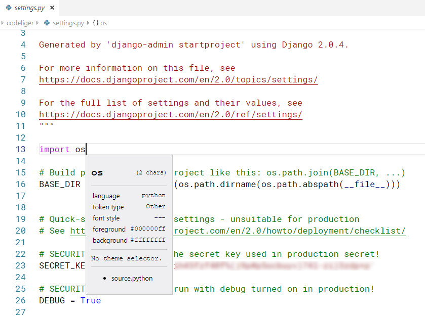 Cannot style a python module a different color than a python variable · Issue #2409 · microsoft ...