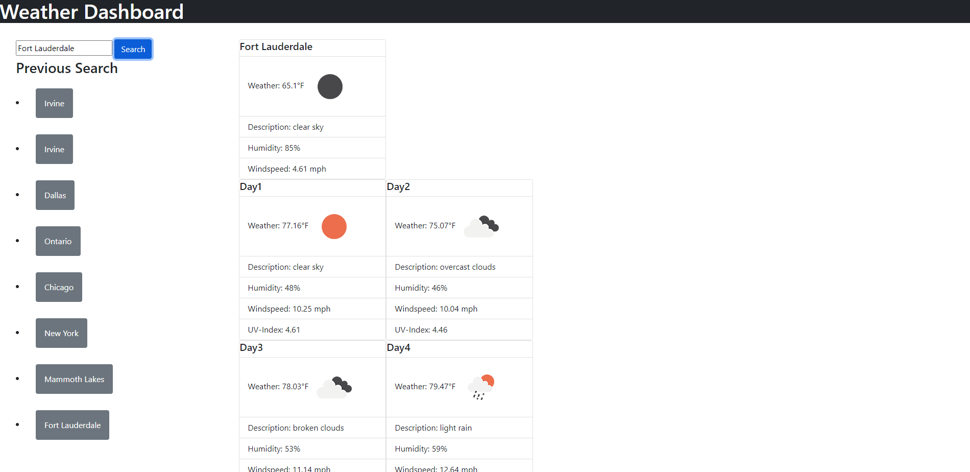 GitHub - bradleyjosephh/Weather_Dashboard