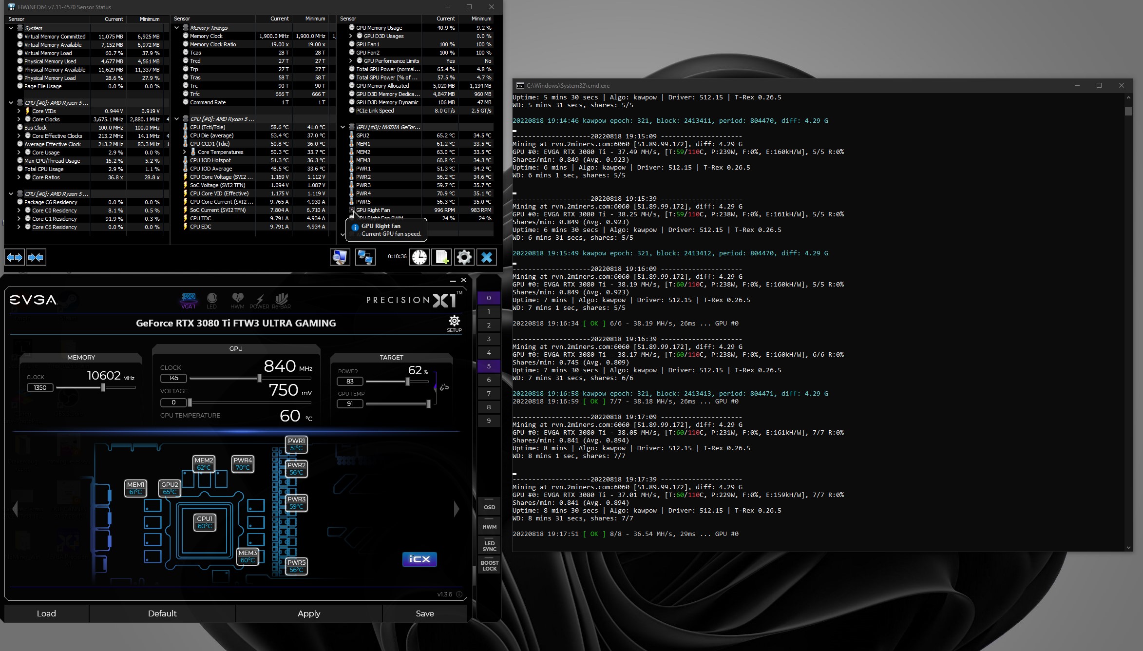 TREX reporting false memory temperature . · Issue #1388 · trexminer/T-Rex · GitHub