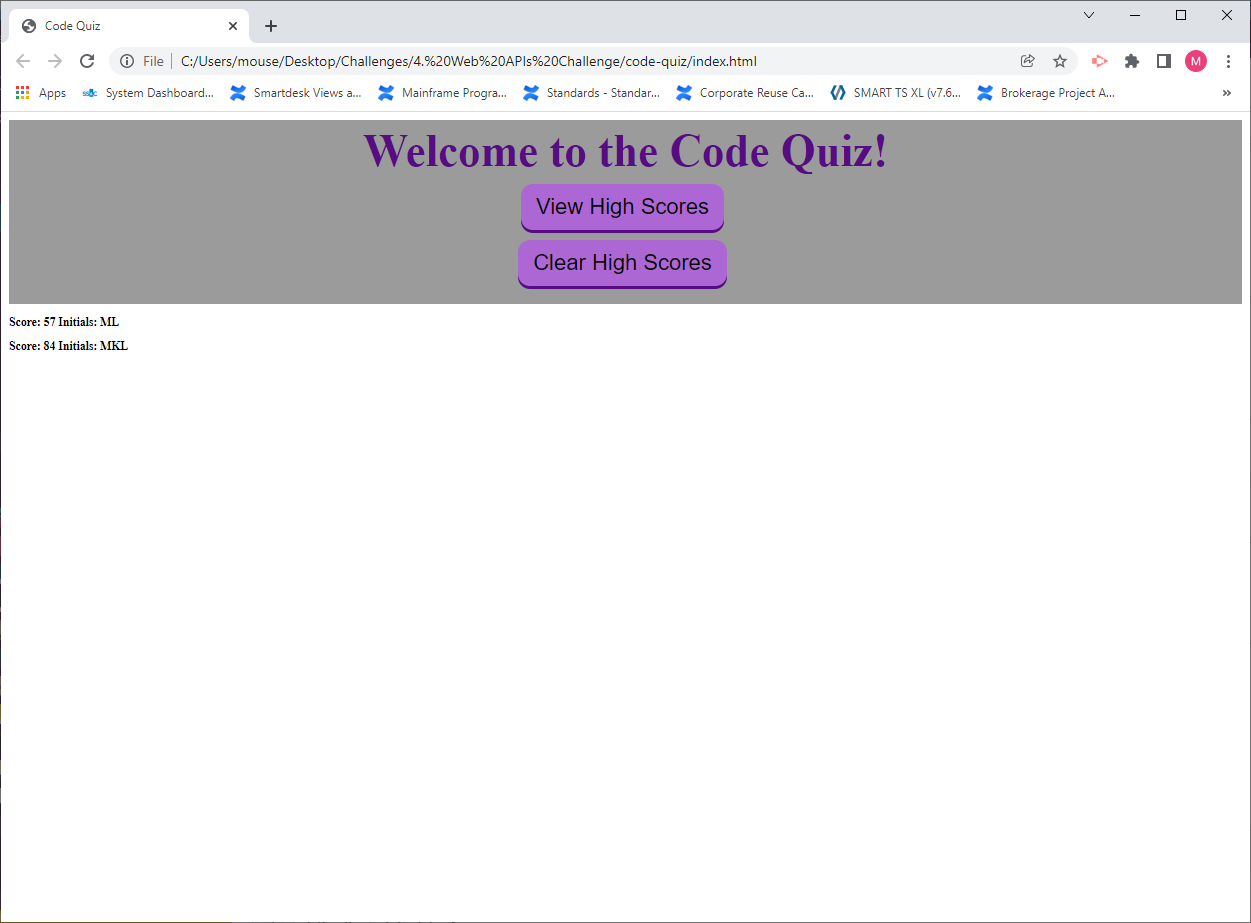 GitHub - Mouse0226/code-quiz