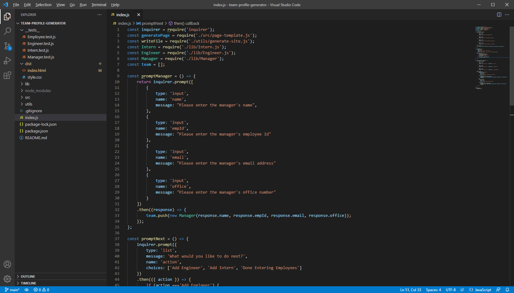 GitHub - Mouse0226/team-profile-generator
