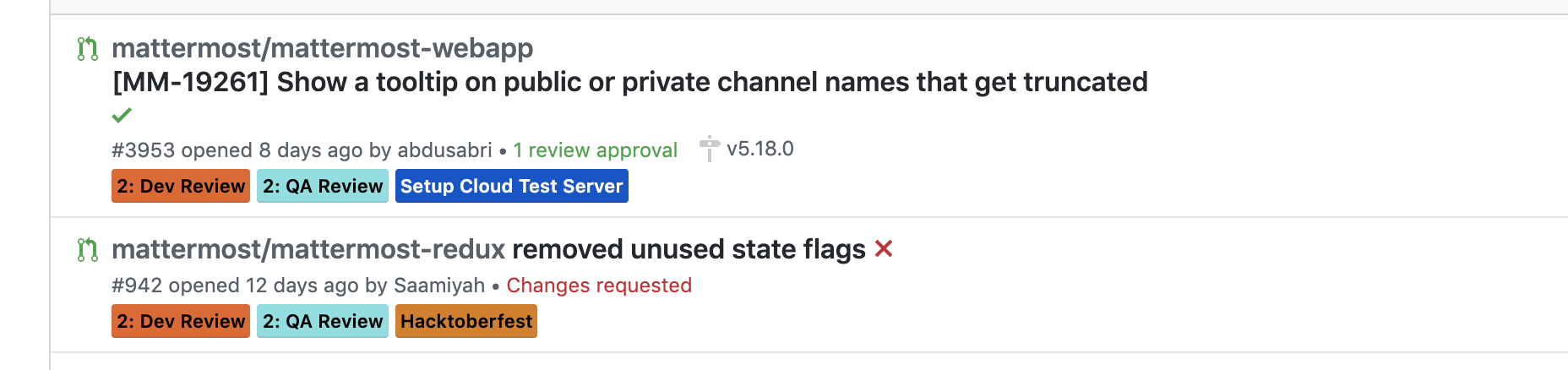 Improve RHS UI and content · Issue #127 · mattermost/mattermost-plugin-github · GitHub