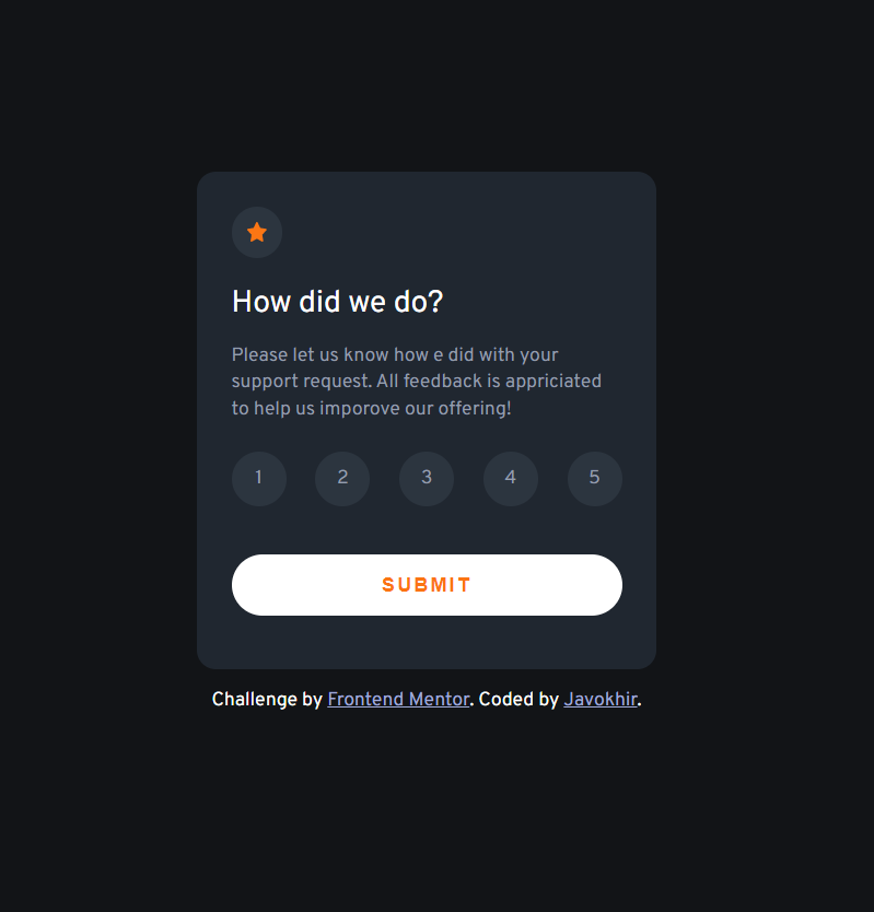 GitHub - JavokhirTursunboev/interactive-rating-component-main