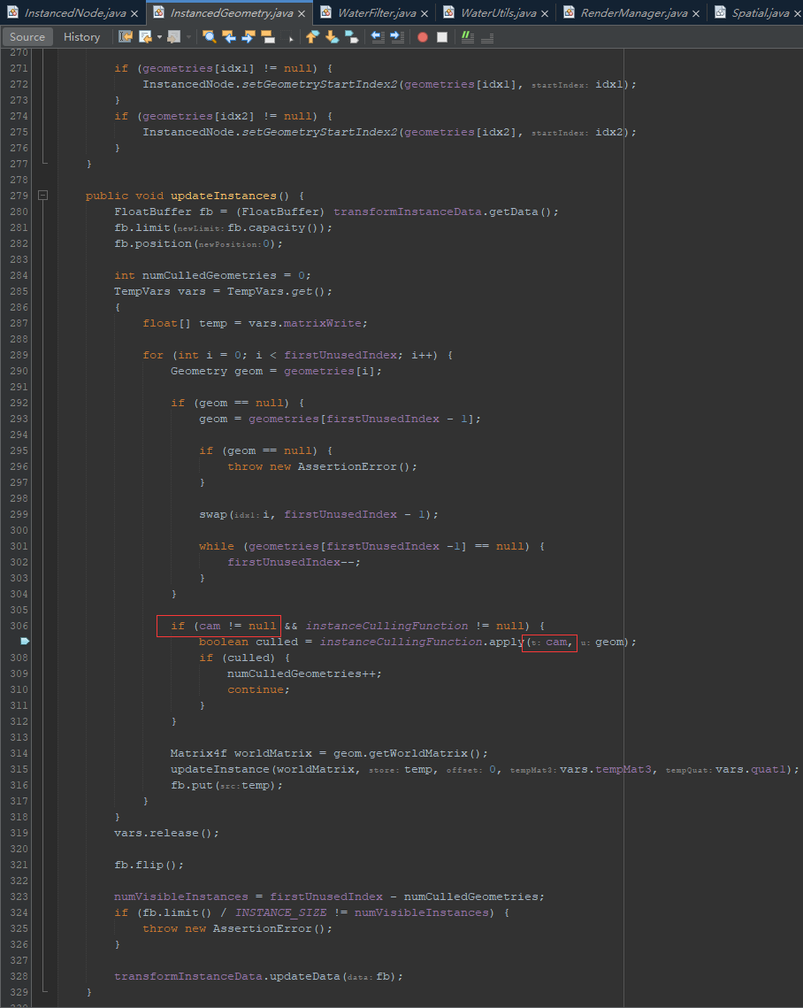 Instanced objects are culled by the WaterFilter. · Issue #2007 · jMonkeyEngine/jmonkeyengine ...