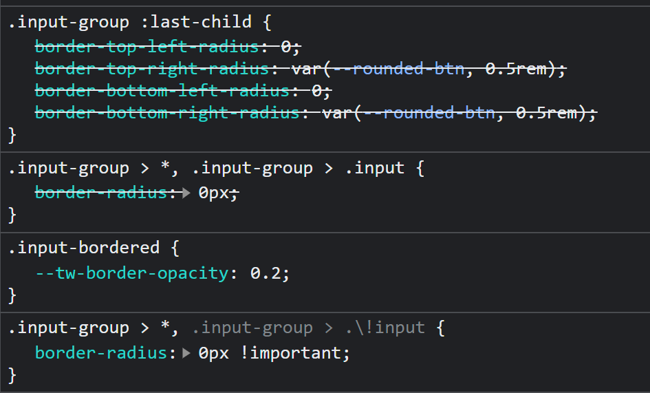 input-group corners not rounded after Tailwind 3.0.23 · Issue #894 · saadeghi/daisyui · GitHub