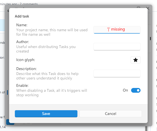 'name' textbox in 'add task' window do not shows `|` even click on it · Issue #496 · adirh3 ...