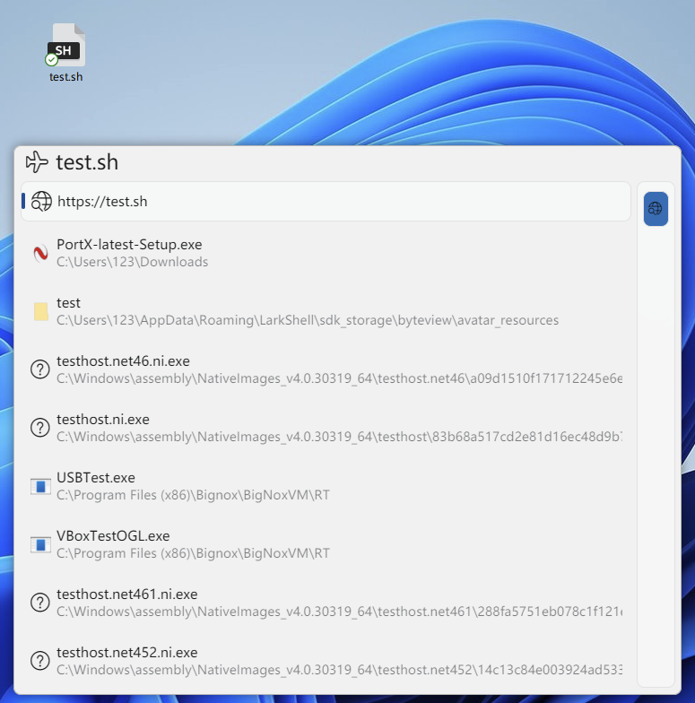 FS can't search `.sh` file directly · Issue #549 · adirh3/Fluent-Search · GitHub