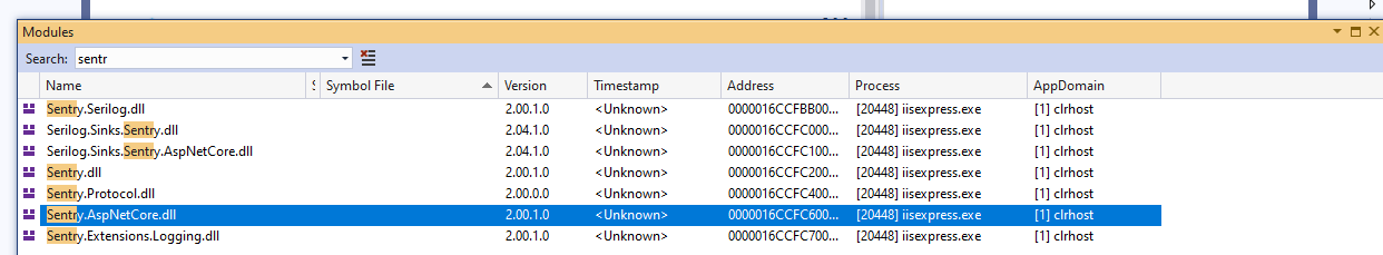 Get this when I try to use sentry: Could not load type 'Microsoft.AspNetCore.Http.Internal ...