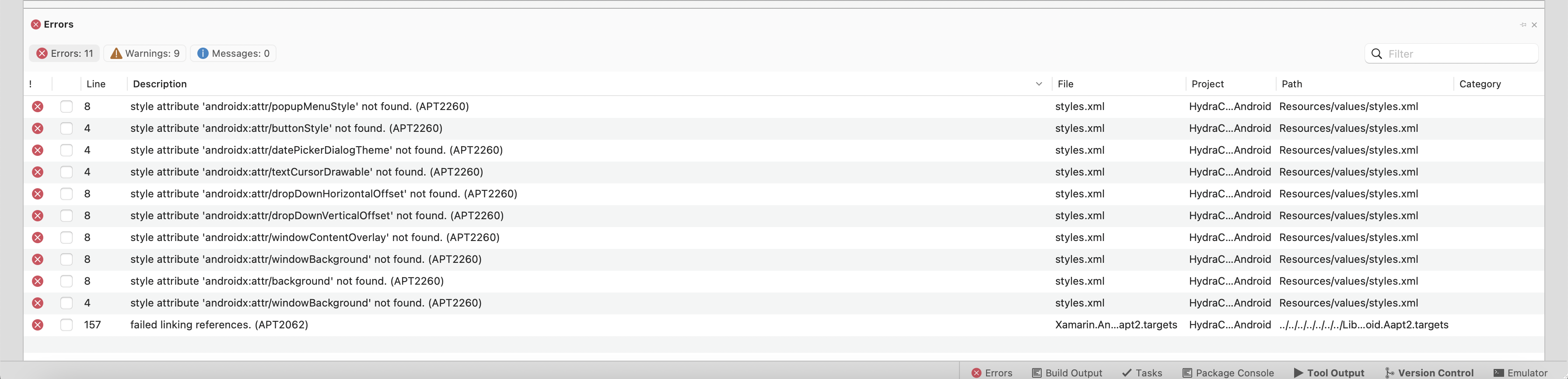 Not able to compile my Xamarin.Android application after upgrading to ...
