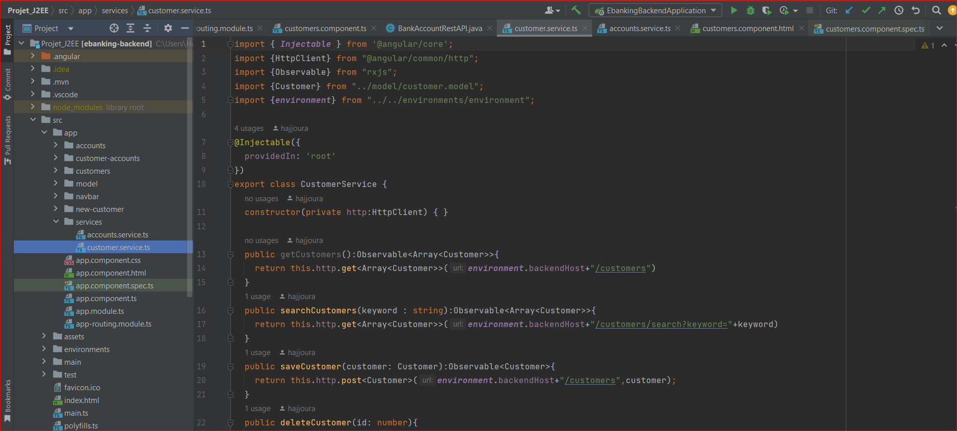 Github Hajarmanyani Projet J2ee La Soumission De Mon Projet Qui Concerne Une Application E