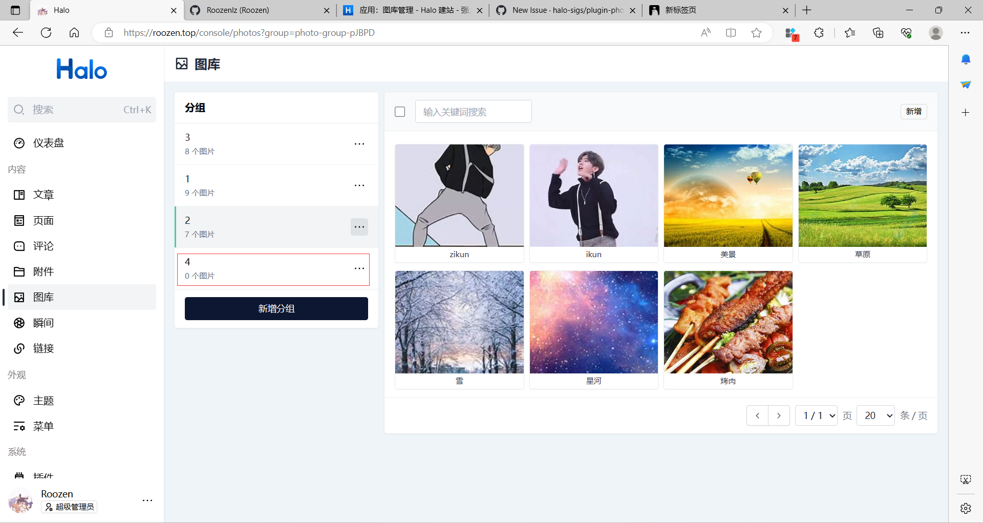 图库修改分组名会创建新分组 · Issue #13 · halo-sigs/plugin-photos · GitHub