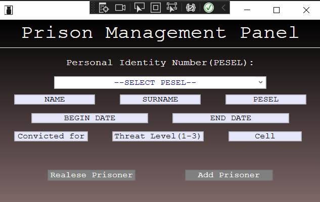 GitHub - JacobD2001/Prison-Operation-System: Desktop application built ...