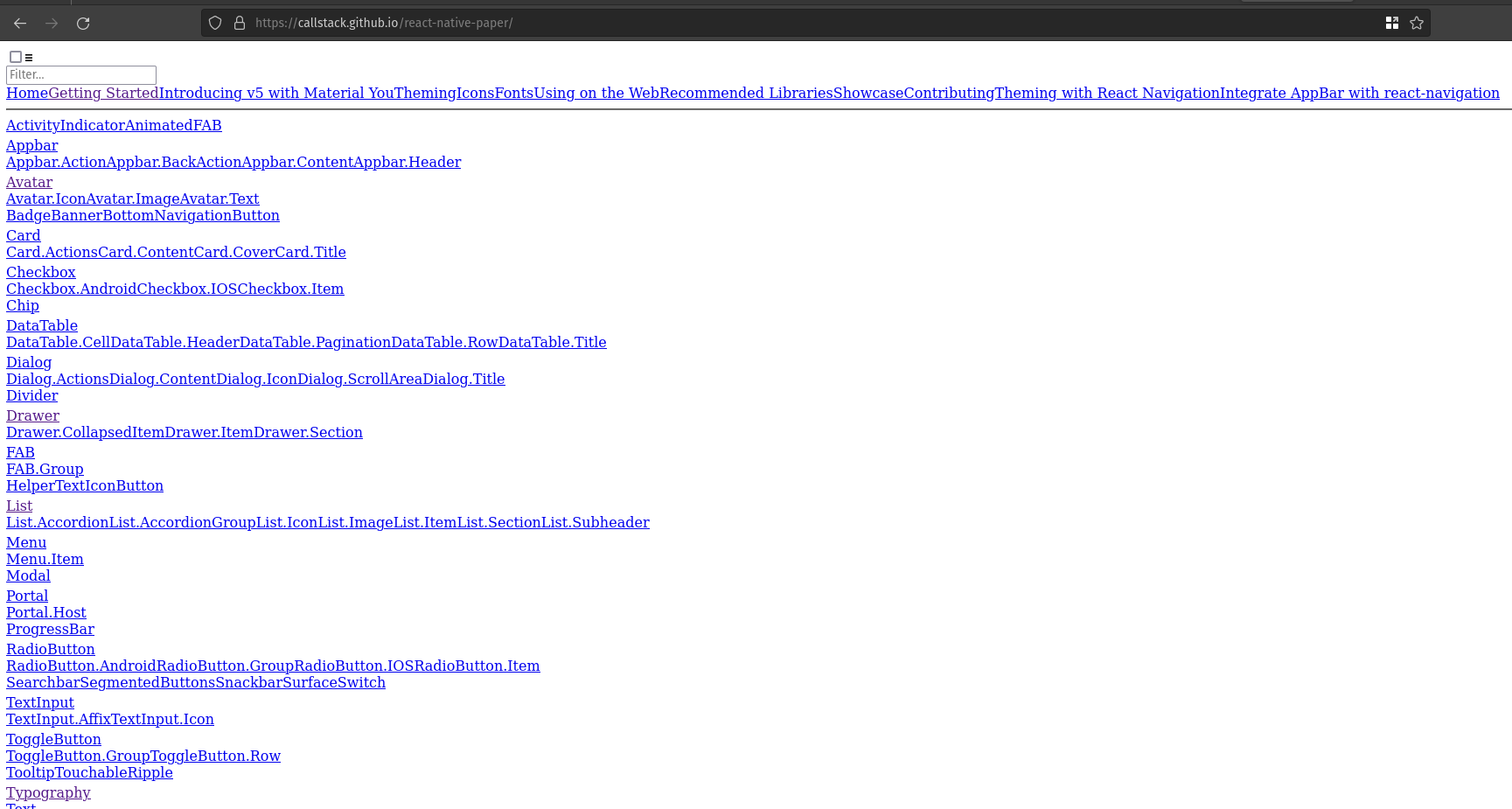 CSS file missing from docs on gh-pages · Issue #3607 · callstack/react-native-paper · GitHub
