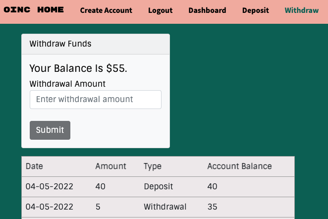 GitHub - emilylubkert/Oinc-Full-Stack-Banking-App