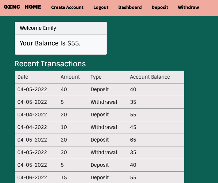 GitHub - emilylubkert/Oinc-Full-Stack-Banking-App