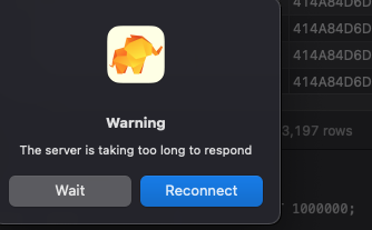 Query Timeout does not cancel execution · Issue #2433 · TablePlus/TablePlus · GitHub