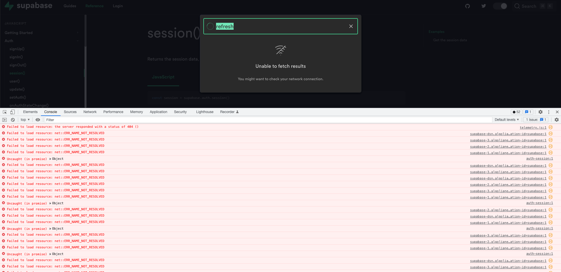 Search broken in docs · Issue #6007 · supabase/supabase · GitHub