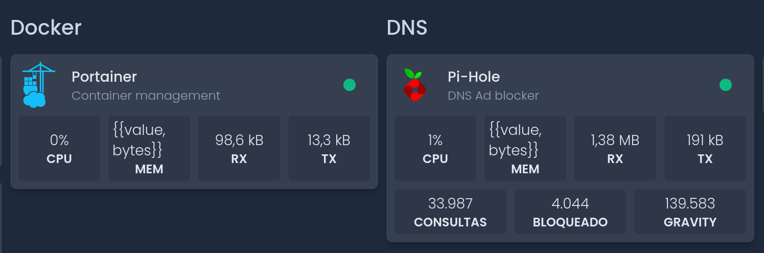 [Bug] Memory not displaying on docker container expanded info · Issue #142 · gethomepage ...