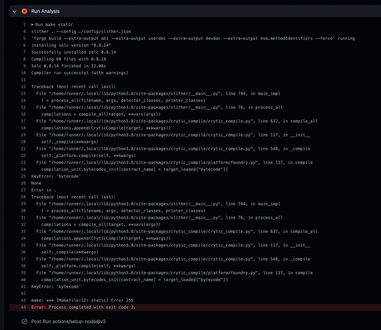 Slither Broken On Latest Nightly · Issue 1736 · Foundry Rsfoundry 