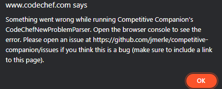 Two days ago the extenstion was working for this problem today when I am trying it is not ...