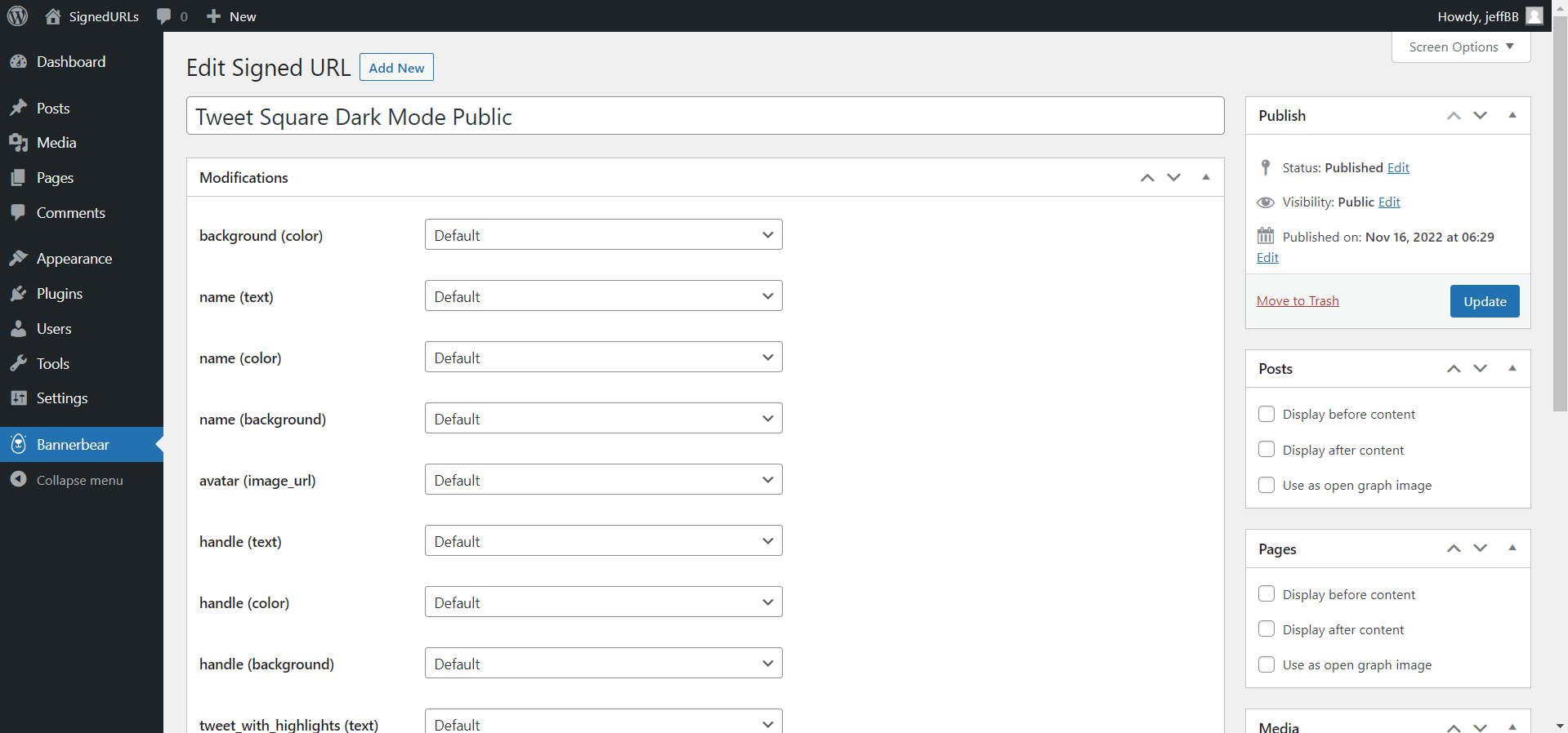 GitHub - tatayjeff/SignedURL: Bannerbear - Wordpress Plugin for SignedURL