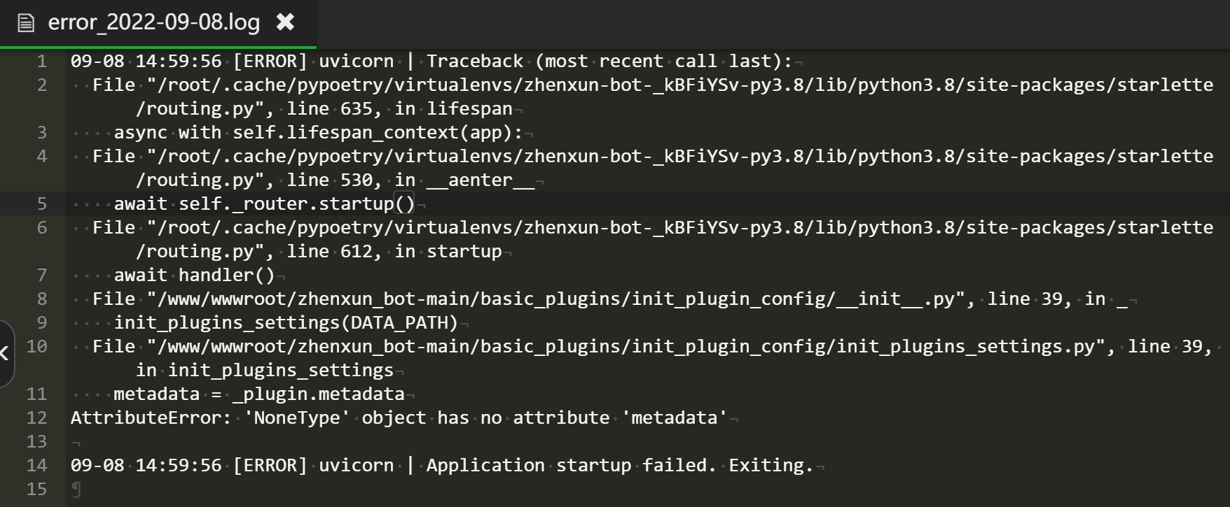 'NoneType' object has no attribute 'metadata' · Issue #1070 · zhenxun-org/zhenxun_bot · GitHub