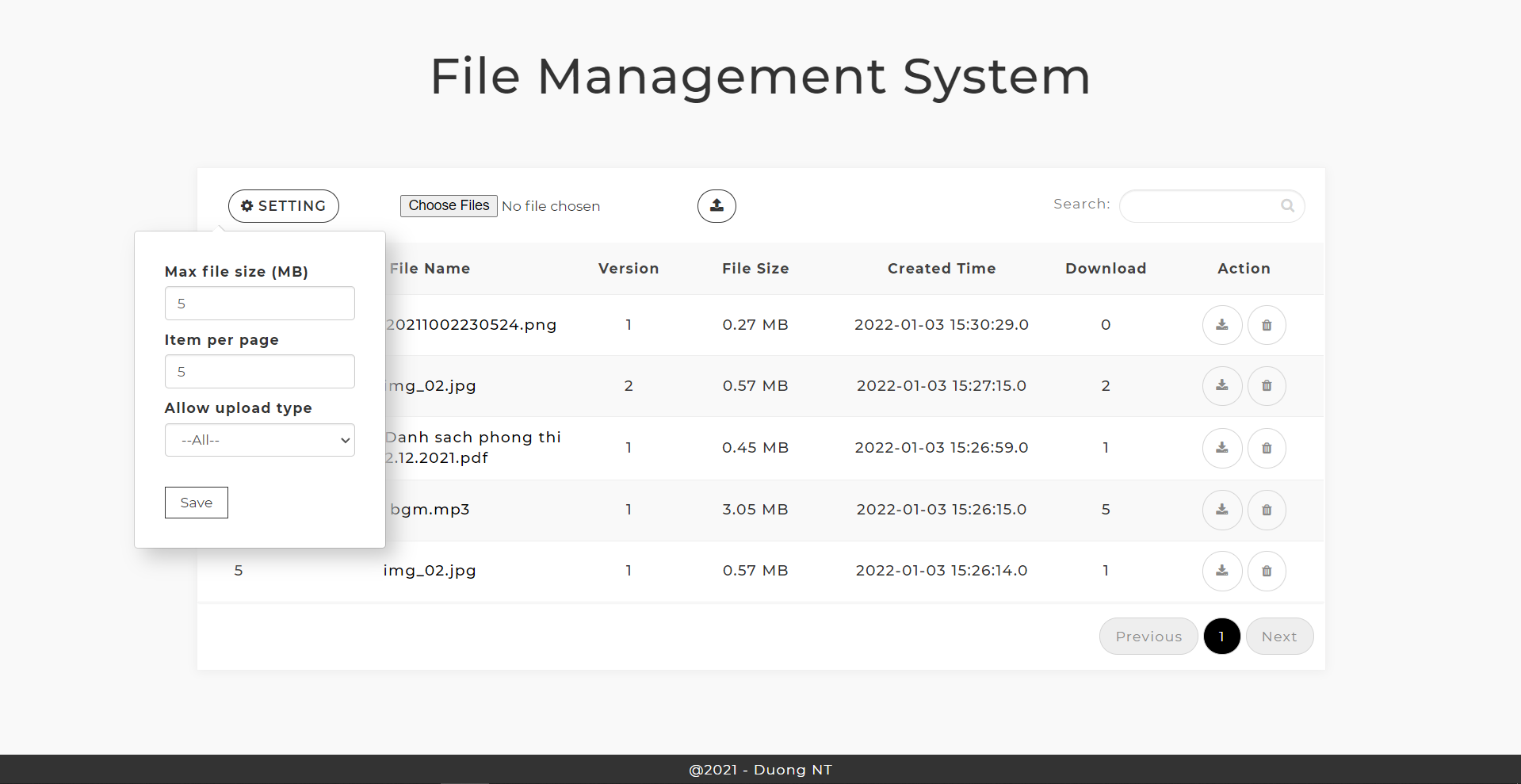 GitHub - duongnt0712/File-Management-System: JSD Final Project