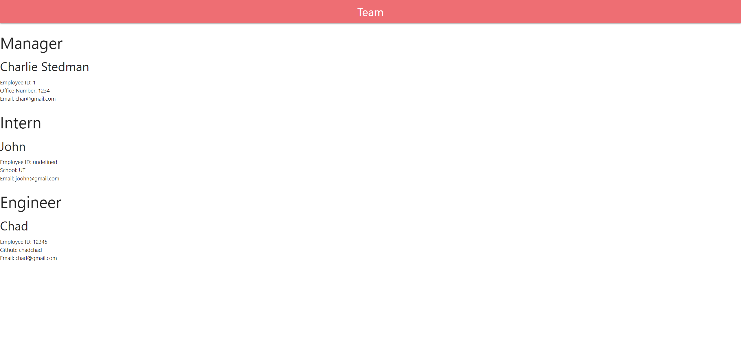 GitHub - charliestedman/TeamProfileGenerator