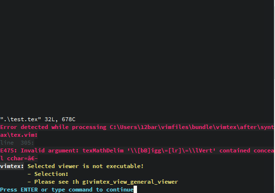 Error when opening a tex file · Issue #1056 · lervag/vimtex · GitHub