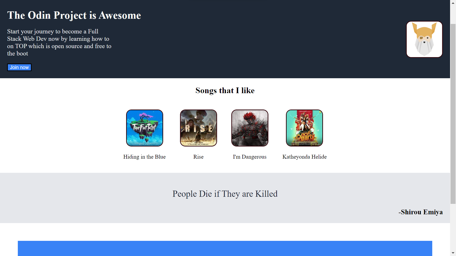 GitHub - JKS46/TOP-landing-page: Practise website using flexbox