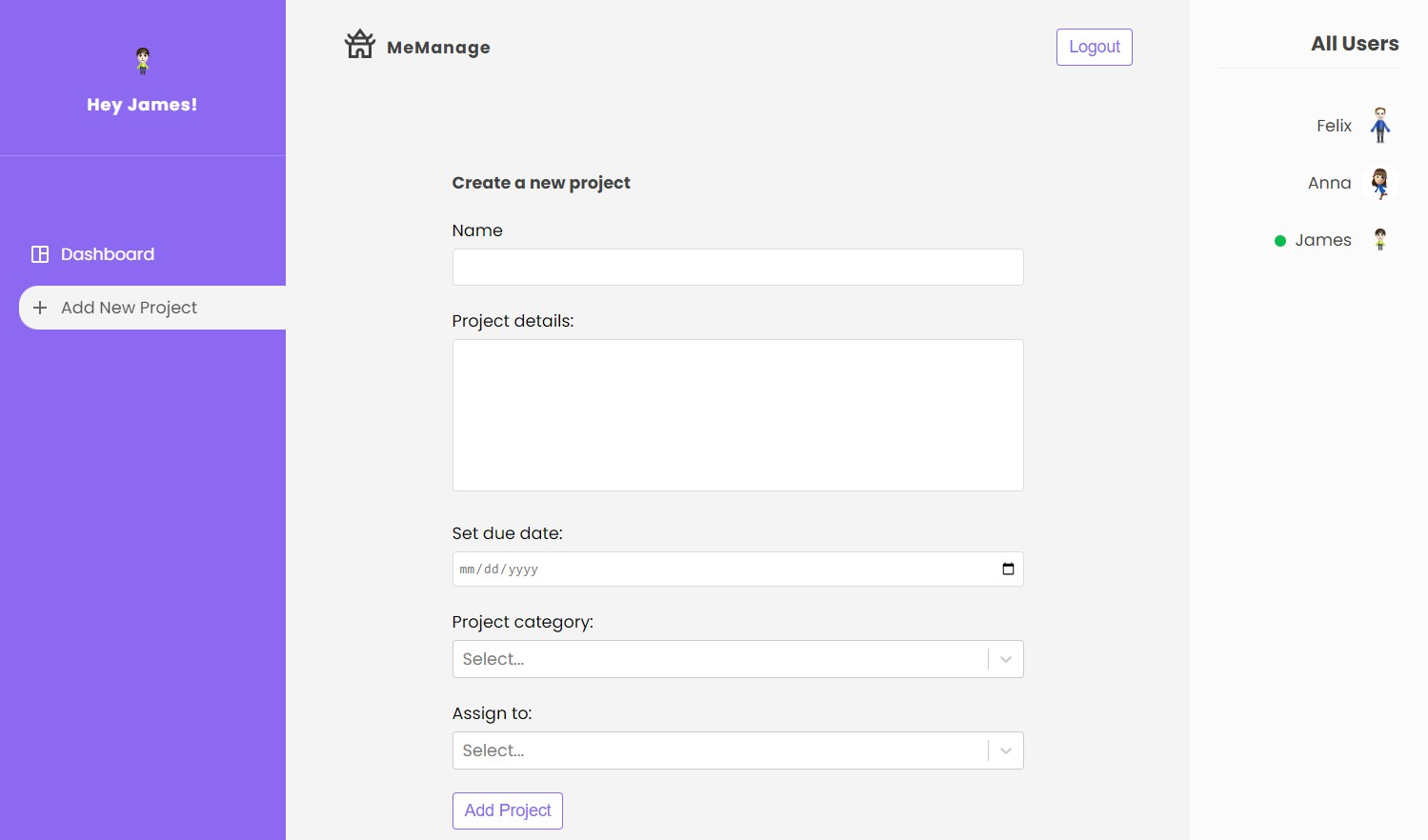 GitHub - EJusis/react-project-manager