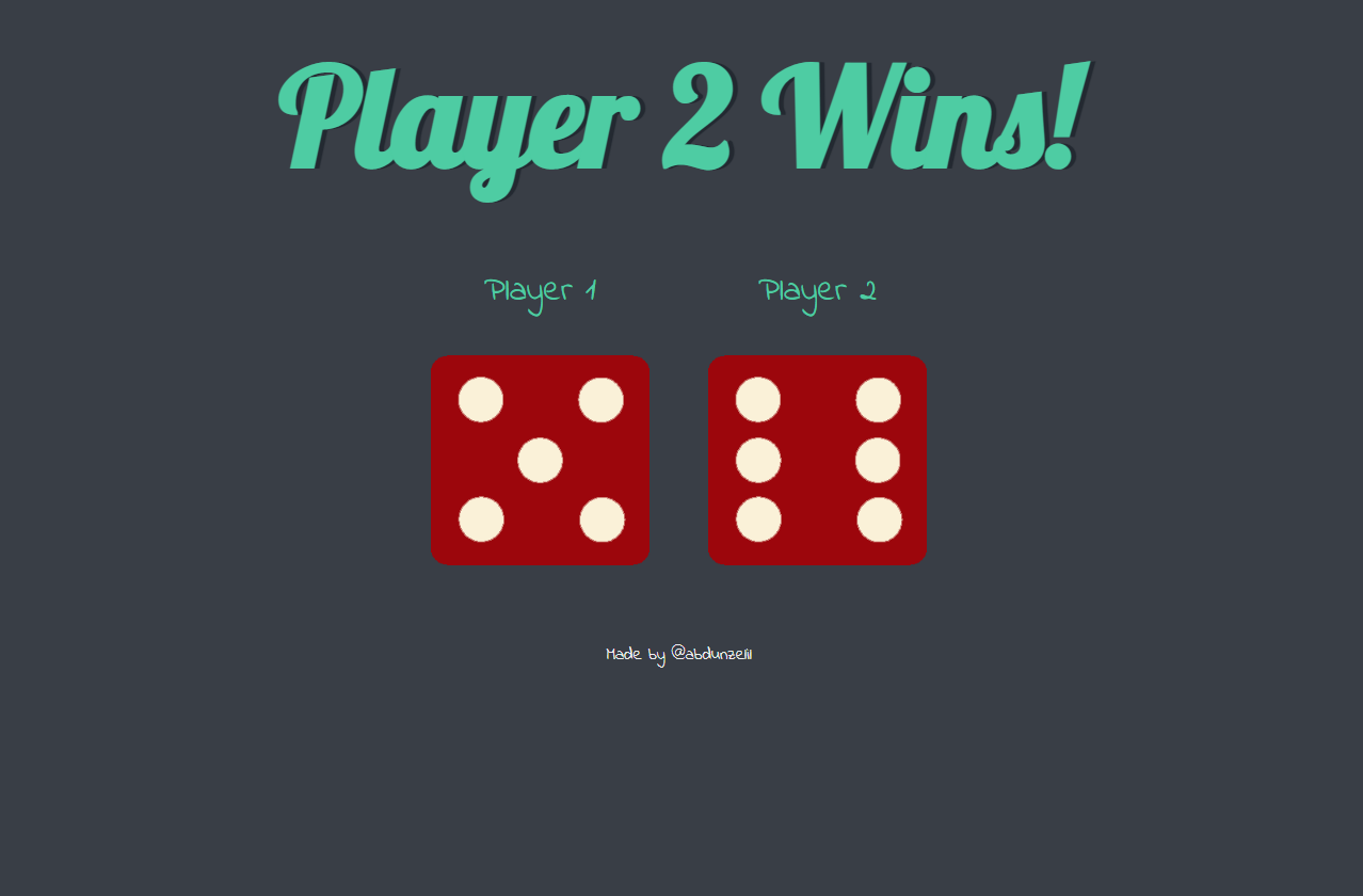 GitHub - abdunzelil/DOM-DiceGame: Random dice rolling web application I made alongside with the ...