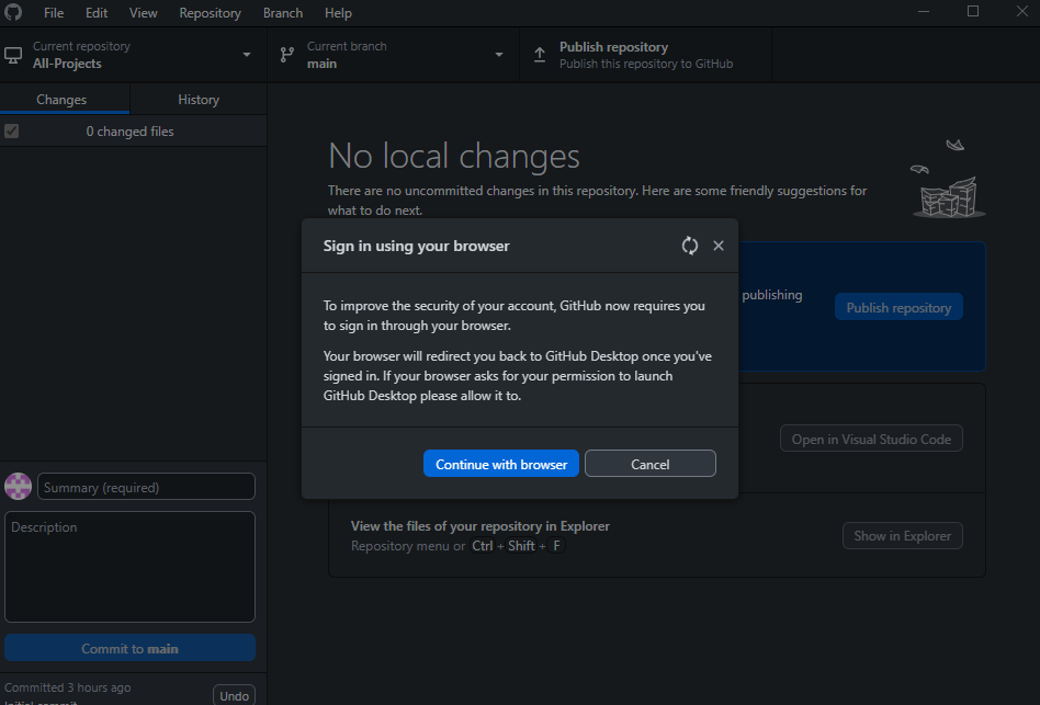 Unable to Sign in Via Browser to Github Desktop · Issue #16732 · desktop/desktop · GitHub