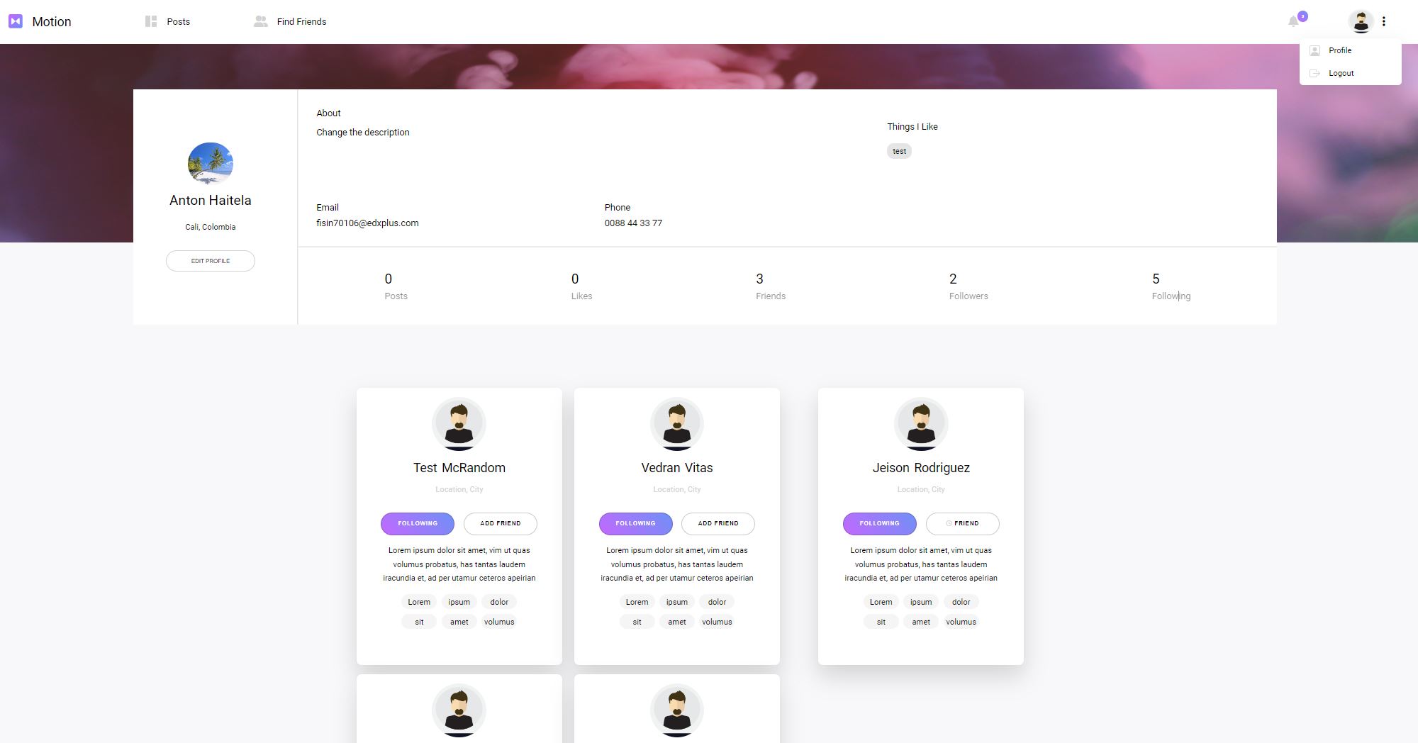 GitHub - stefguler/Social-Platform-Motion: My own social media platform (React JS, Django DRF ...