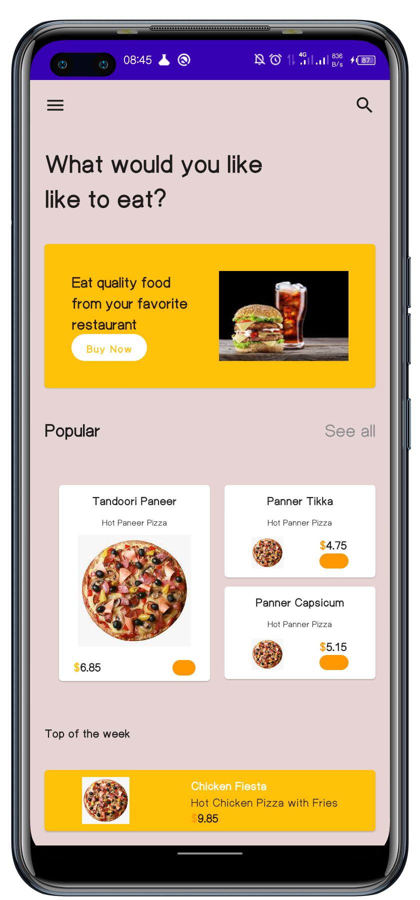 GitHub - SilvaOkindo/food-app-UI: Food app UI in kotlin jetpack compose
