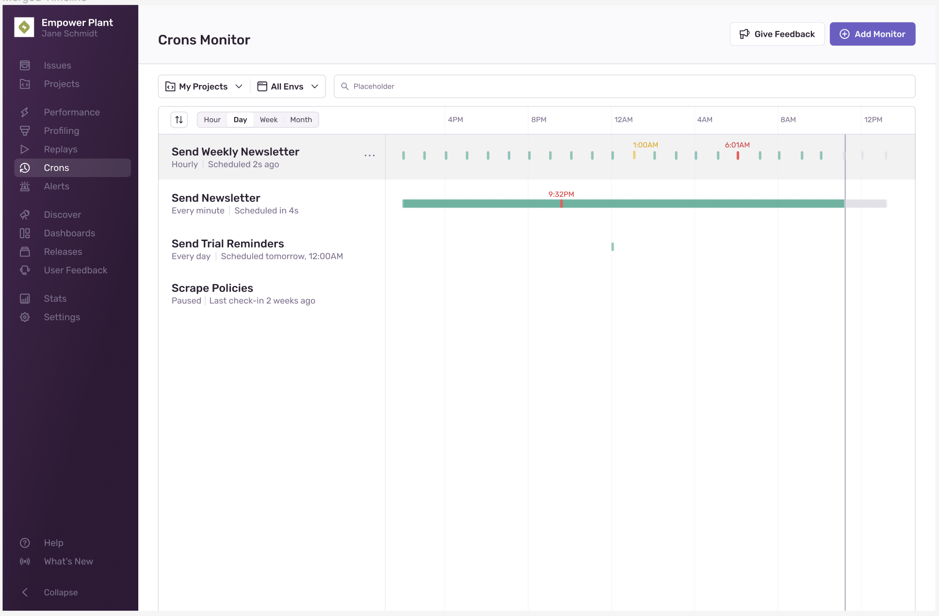 Crons: Improved Monitor List Page (v1): New Timeline Components · Issue #49117 · getsentry ...