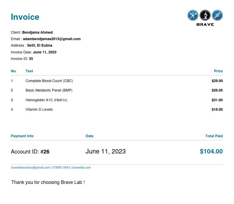 GitHub - AdemBendjama/Brave-Lab: Online Management System of a Blood Analysis Laboratory