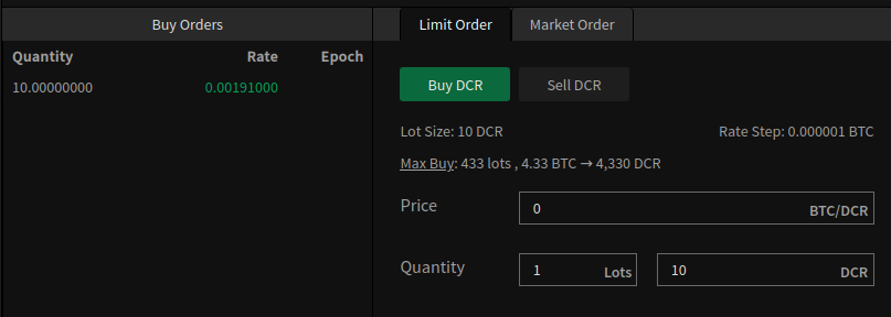 clicking on orders table row no longer sets rate in order field · Issue #1294 · decred/dcrdex ...