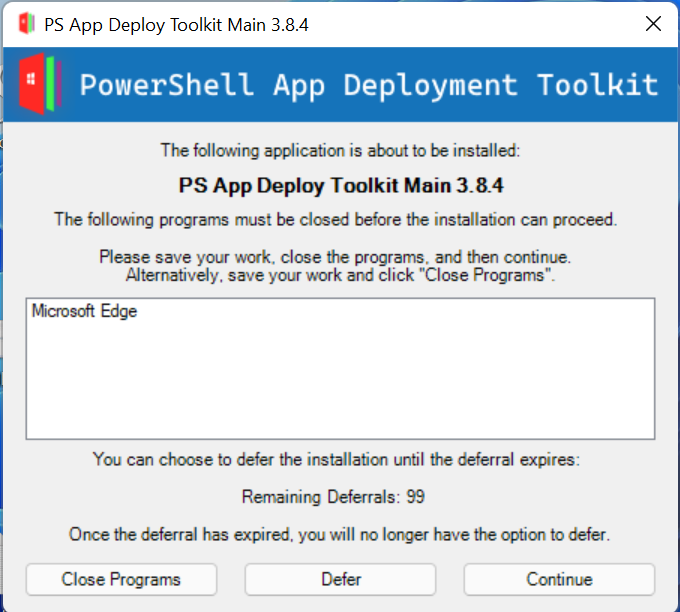 Accessibility Psappdeploytoolkit Pop Up Content Not Read By Screen Readers Software Windows
