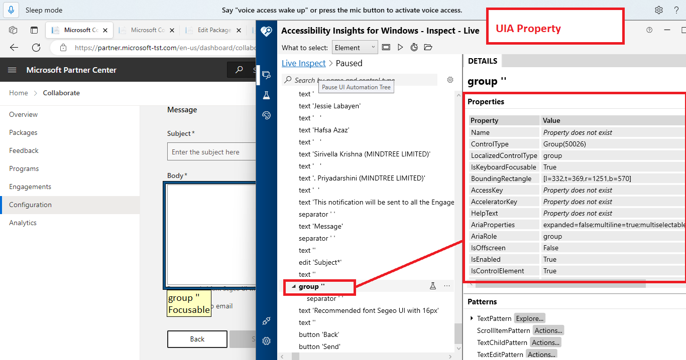 No Number Shown On The Tinymce Tab Content Using Show Numbers Voice Access Command · Issue