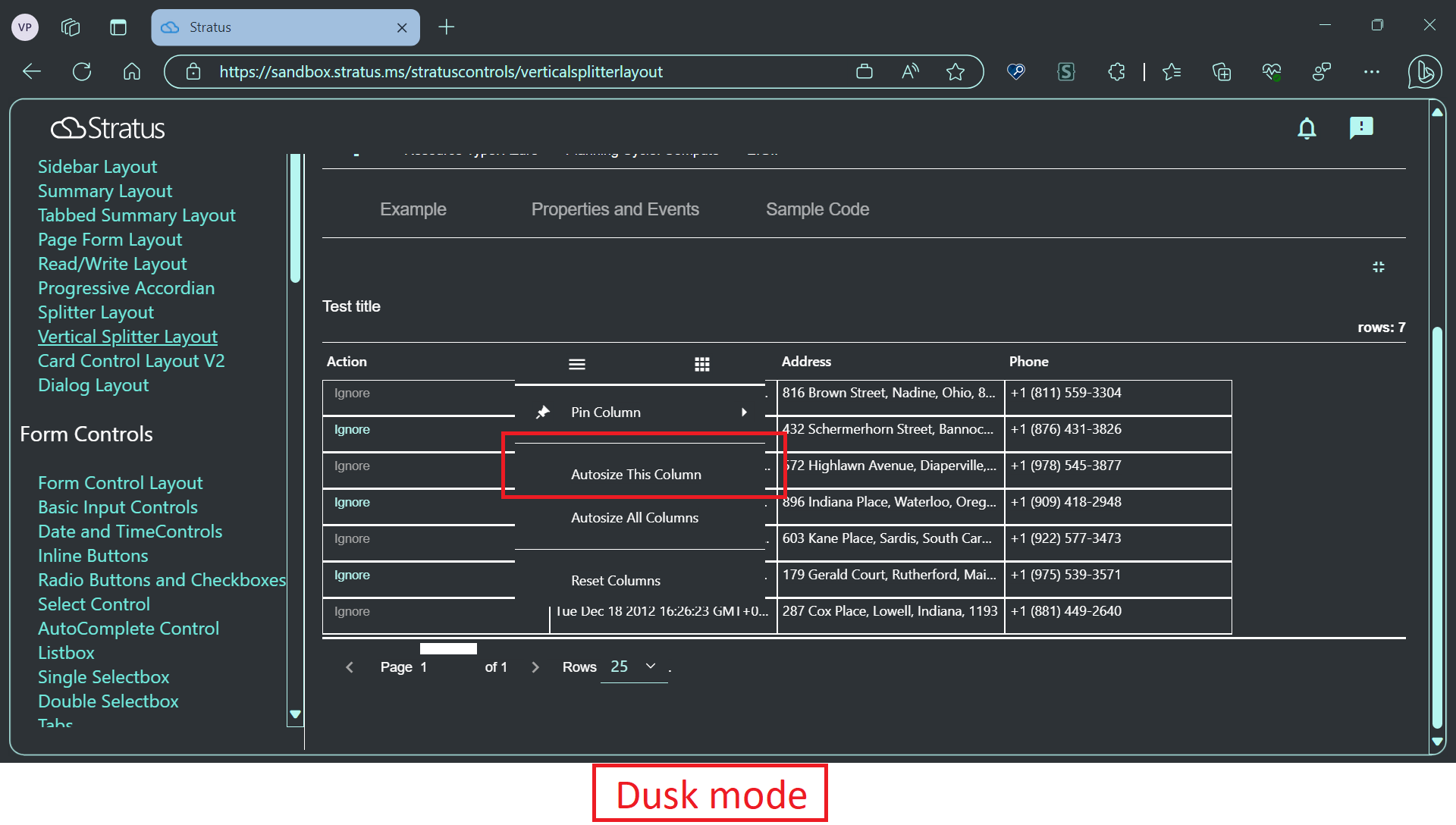 In high contrast themes, keyboard focus indicator is not visible on the values of 'Action ...