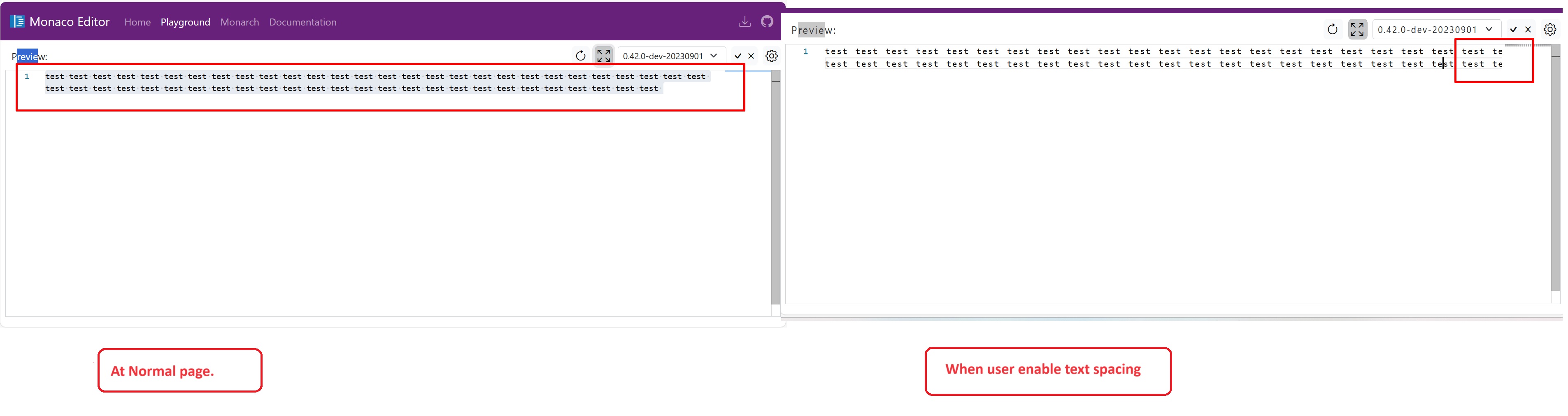 After enabling the text spacing text in ‘Preview’ is getting truncated. · Issue #4186 ...