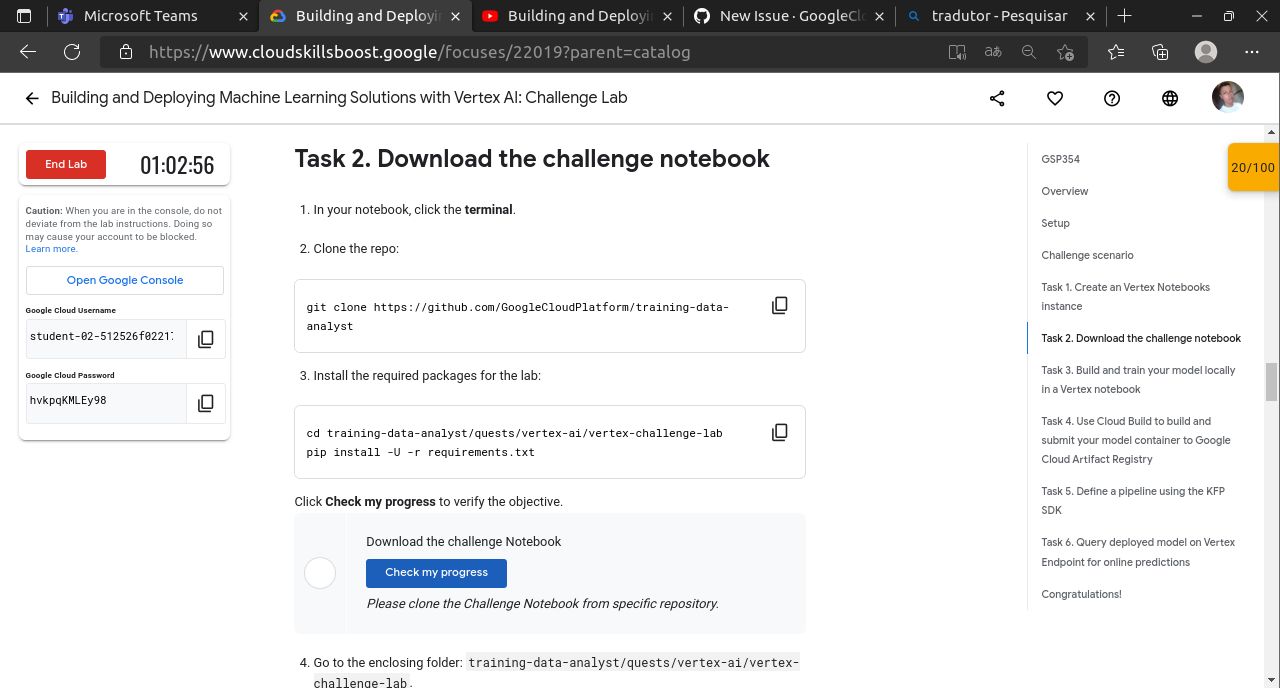 Problem with GSP354 Building and Deploying Machine Learning Solutions with Vertex AI: Challenge ...
