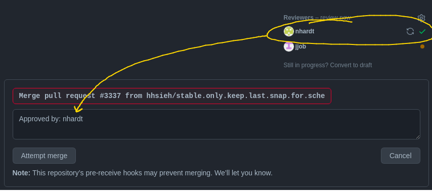 Auto populate list of approvals in merge commit description · Issue #5383 · refined-github ...