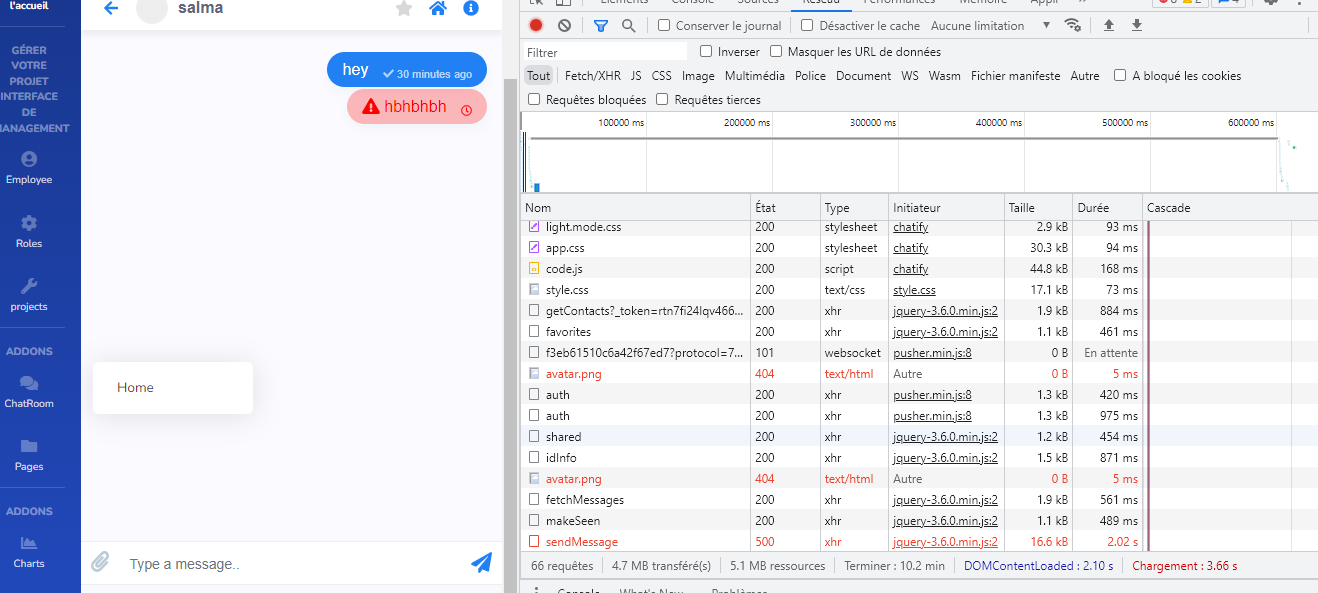 can't change the profil image or sent a one · Issue #188 · munafio/chatify · GitHub