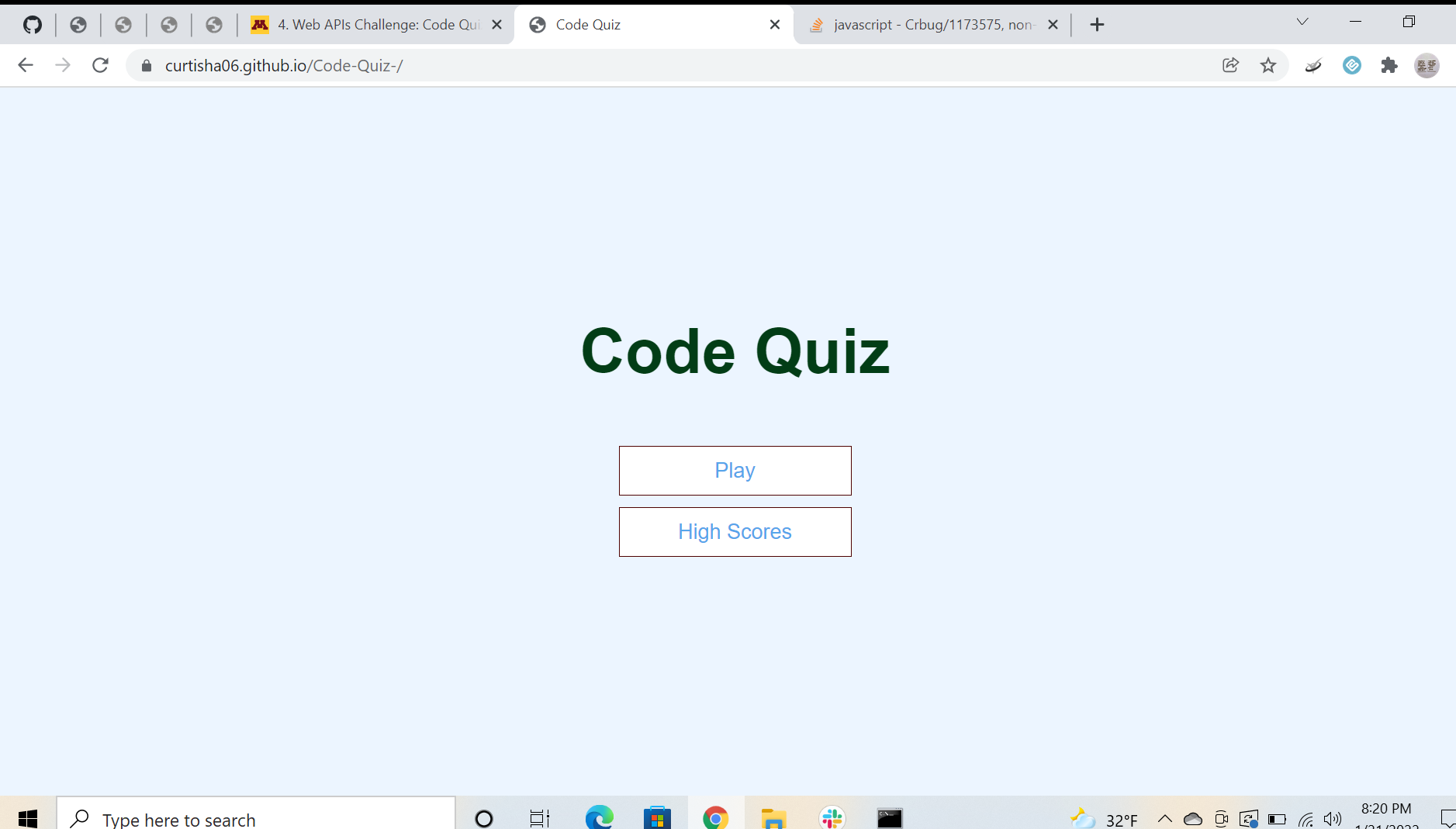 GitHub - Curtisha06/Code-Quiz-