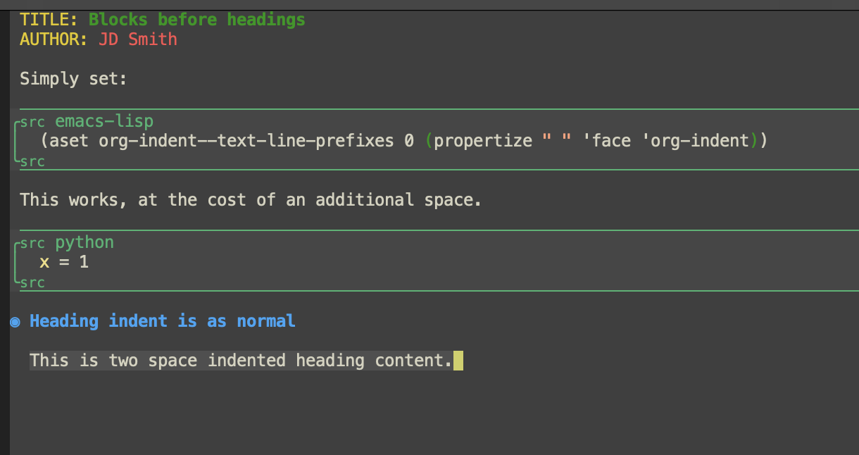 No block styling when flush left, before any org heading · Issue #10 ...